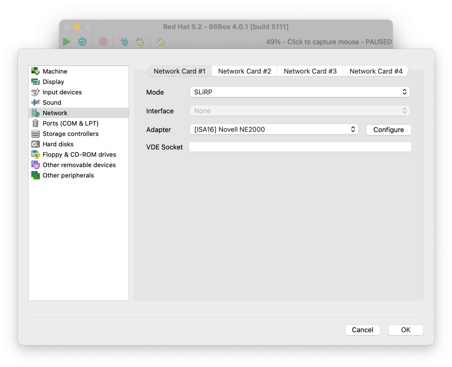 Getting Red Hat Linux 5.2 up and running on 86Box – www.chrisrcook.com