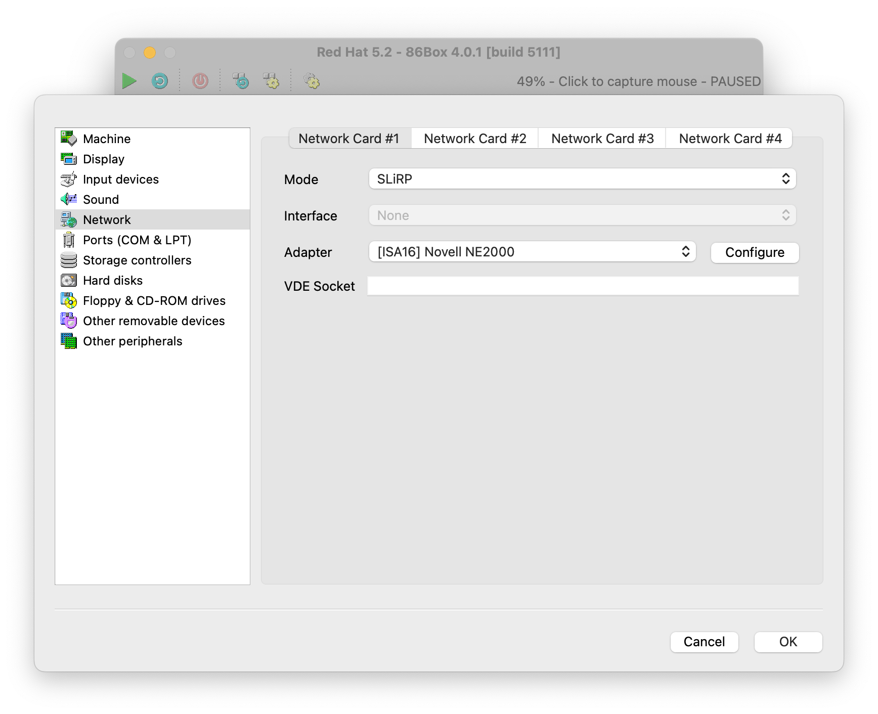 Getting Red Hat Linux 5.2 up and running on 86Box – www.chrisrcook.com