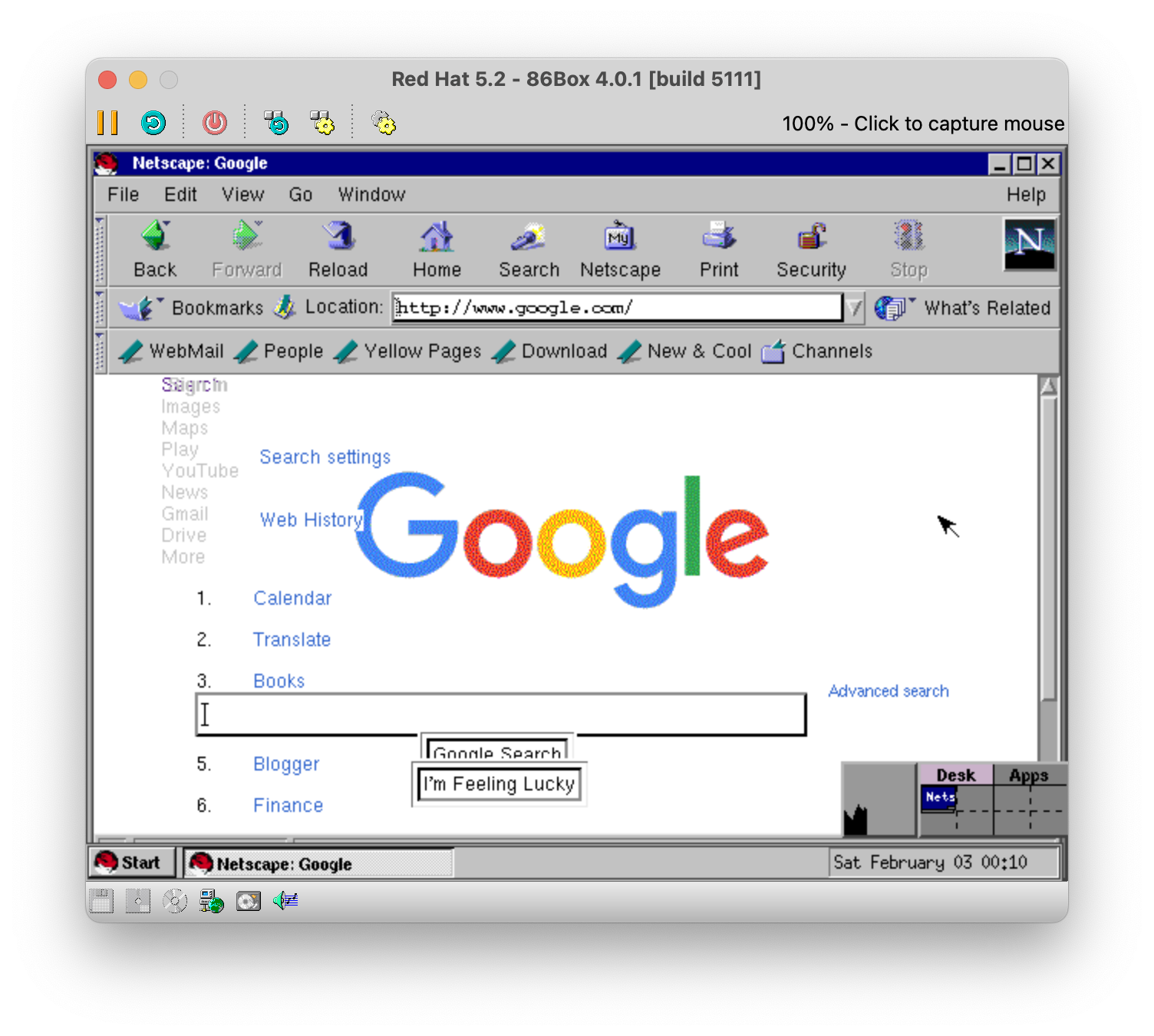 Getting Red Hat Linux 5.2 up and running on 86Box – www.chrisrcook.com