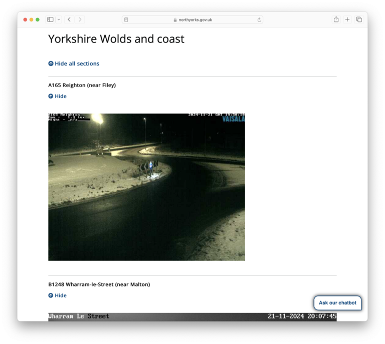 North Yorkshire Council Weather Station Cameras – www.chrisrcook.com