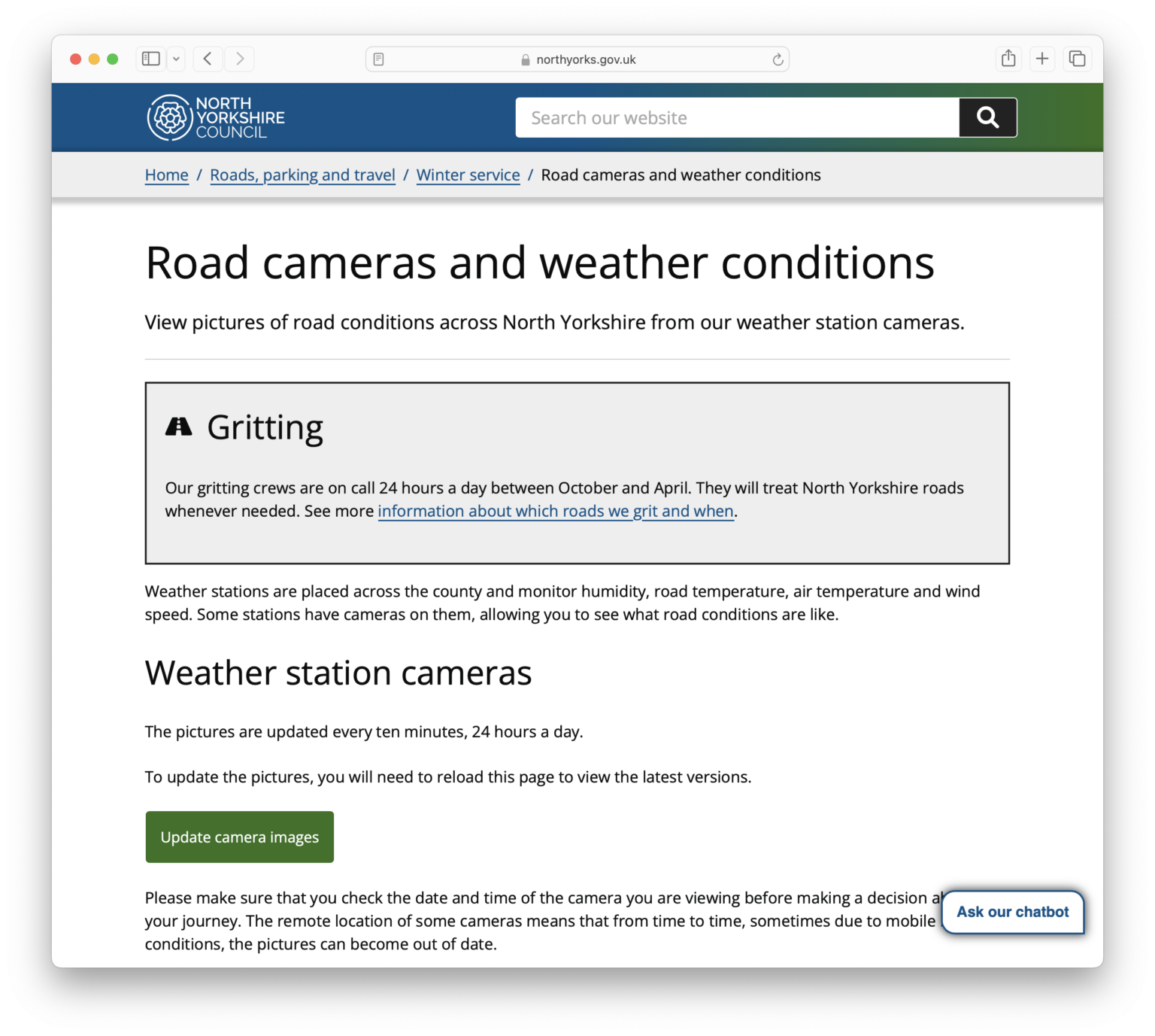 North Yorkshire Council Weather Station Cameras – www.chrisrcook.com