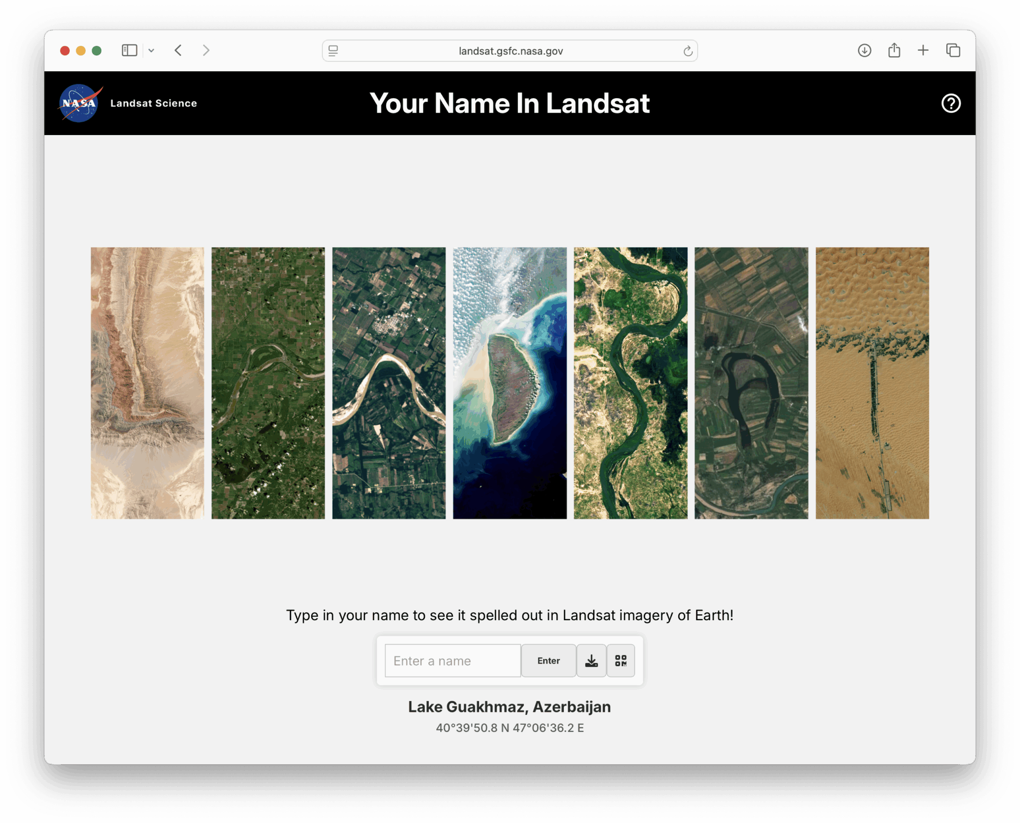 Your Name In Landsat – www.chrisrcook.com